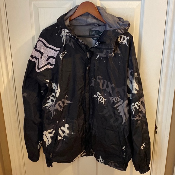 Fox | Jackets & Coats | Fox Fox Logo Rain Jacket Mens L | Poshmark